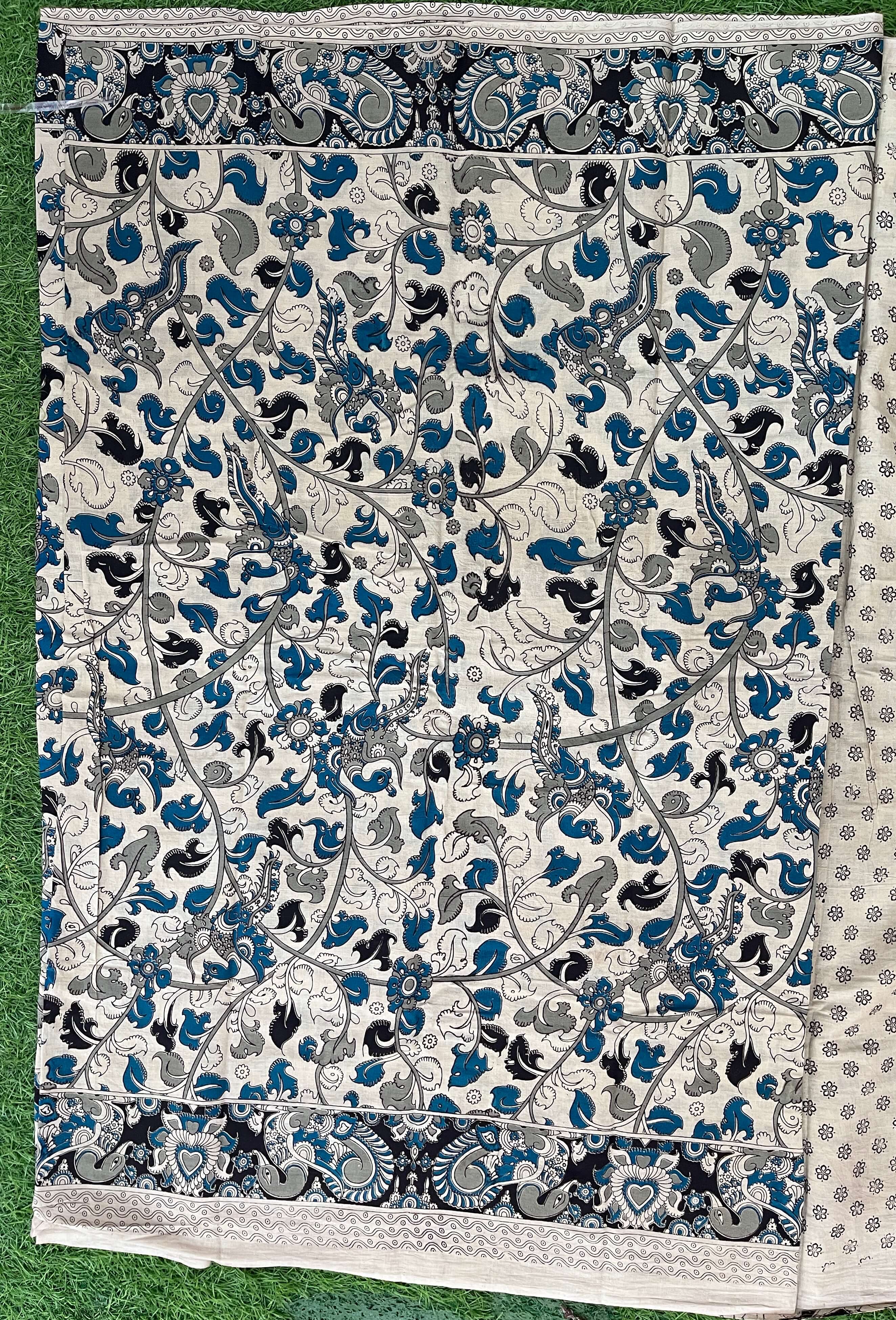 Kalamkari Cotton Saree – KCS-M330 – JSP Handlooms