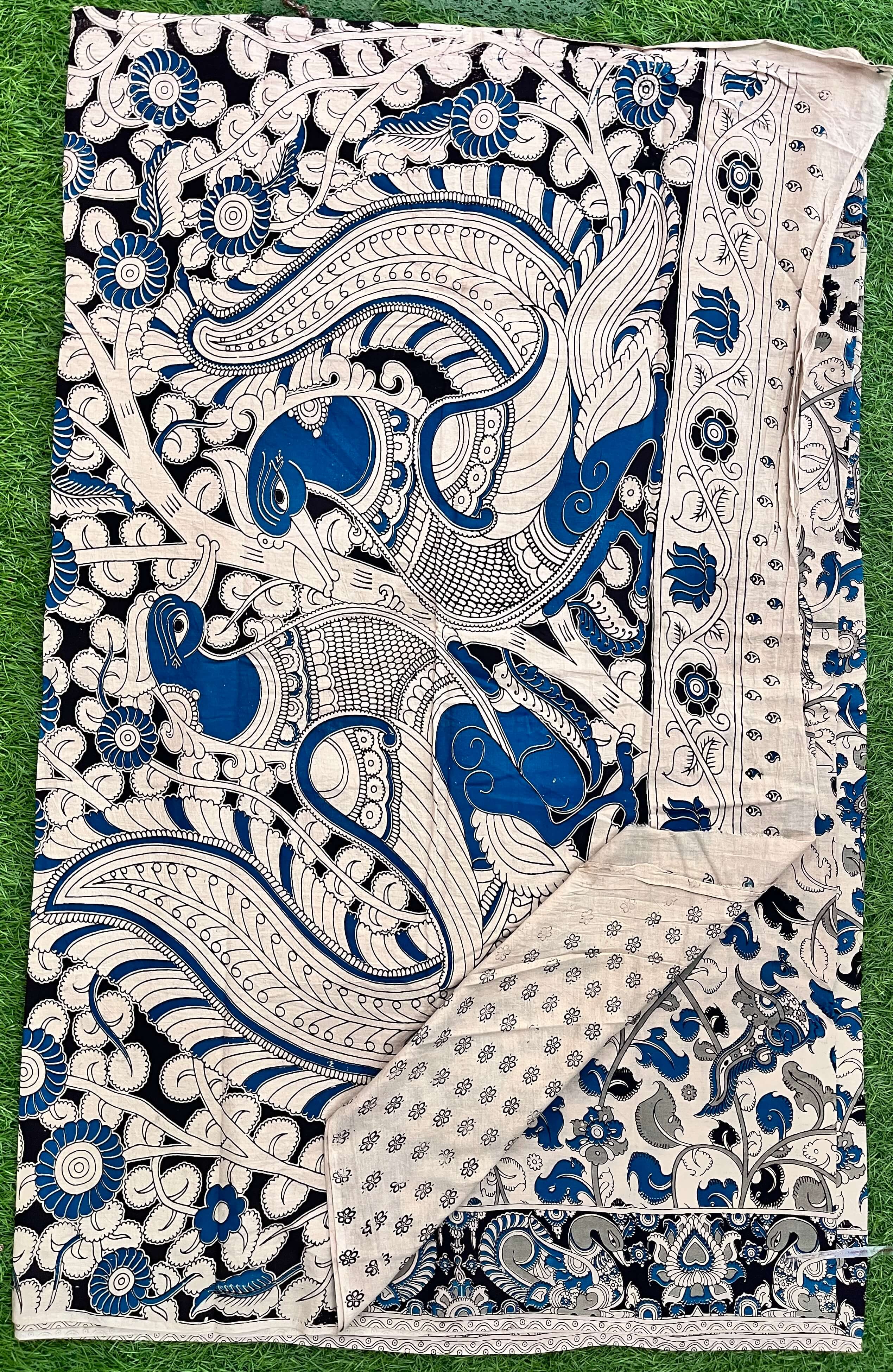 Kalamkari Cotton Saree – KCS-M330 – JSP Handlooms